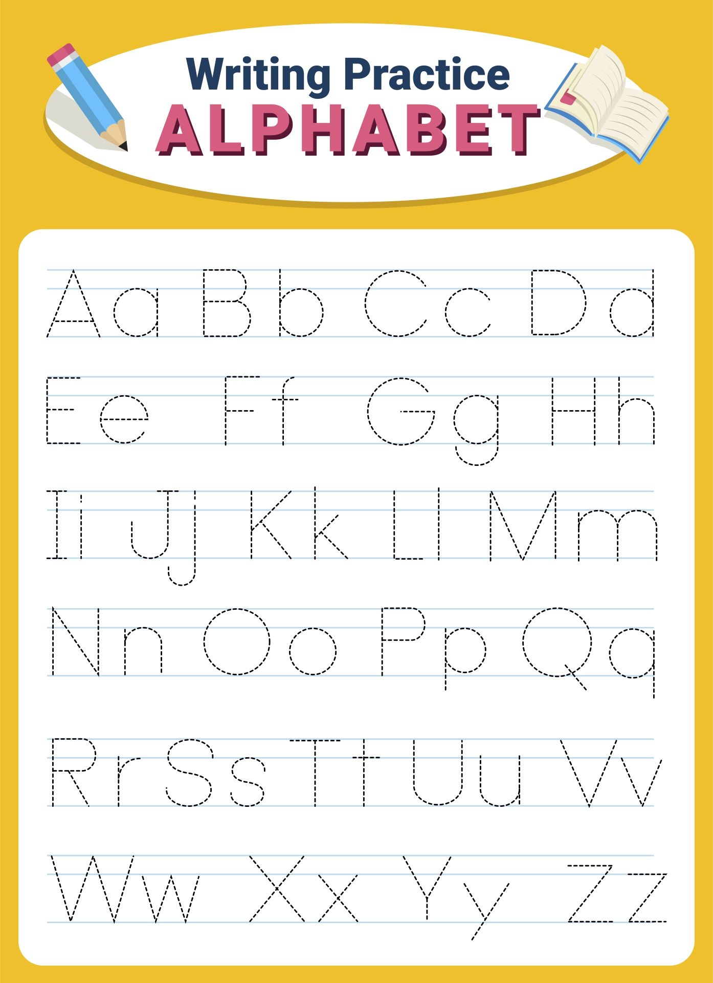10 Best Free Printable Tracing Alphabet Letters Printablee Printable