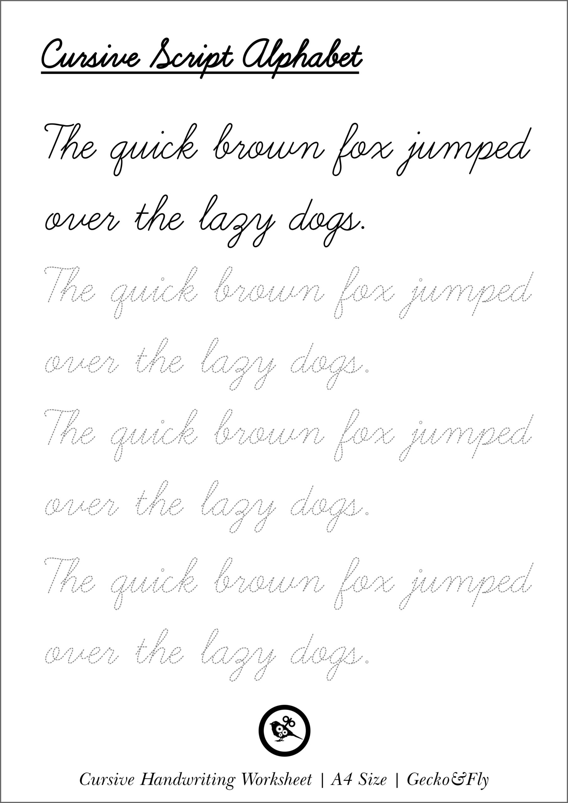 Free Printable Cursive Writing Worksheets Printable Worksheets