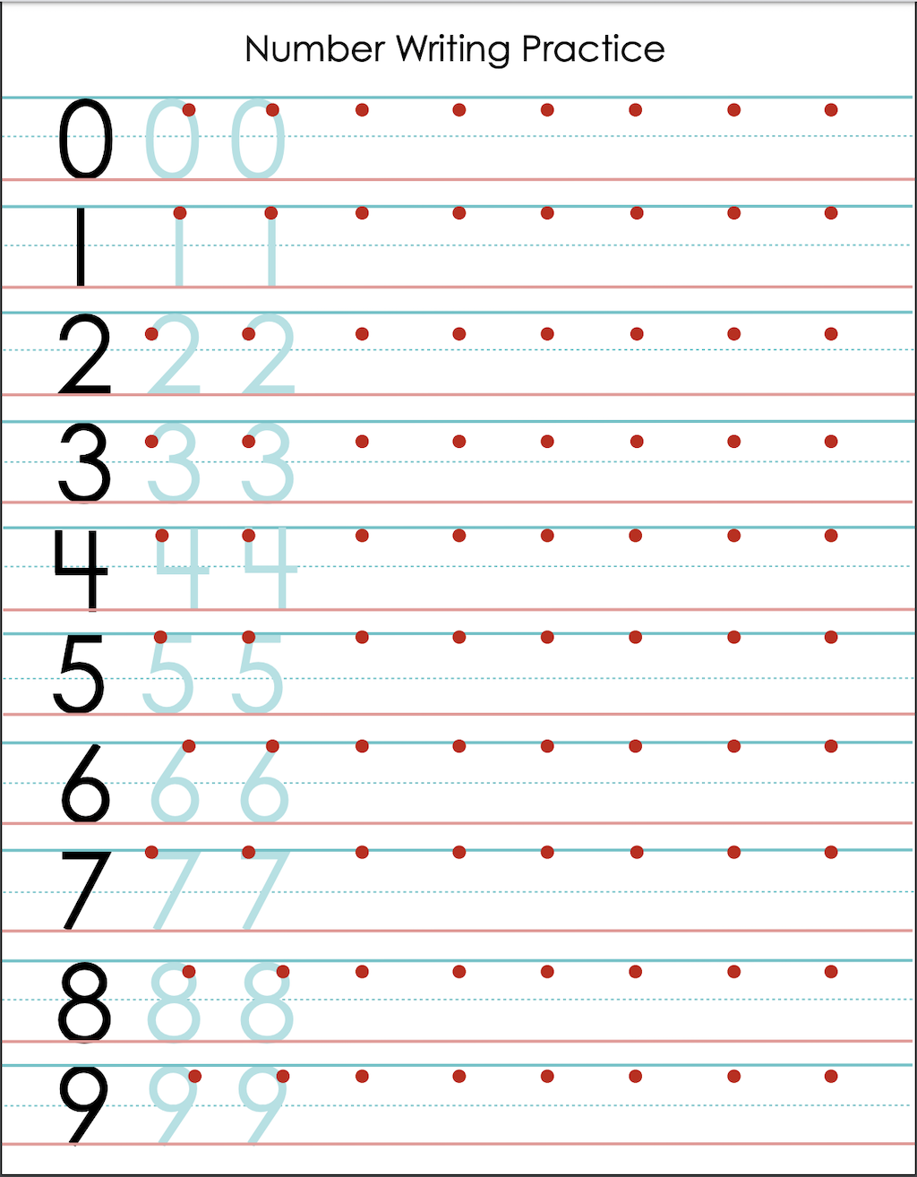 Number Writing Practice Sheet Free Printable From Flandersfamily Info Number Writing Practice Sheet Free Printable From Flandersfamily Info