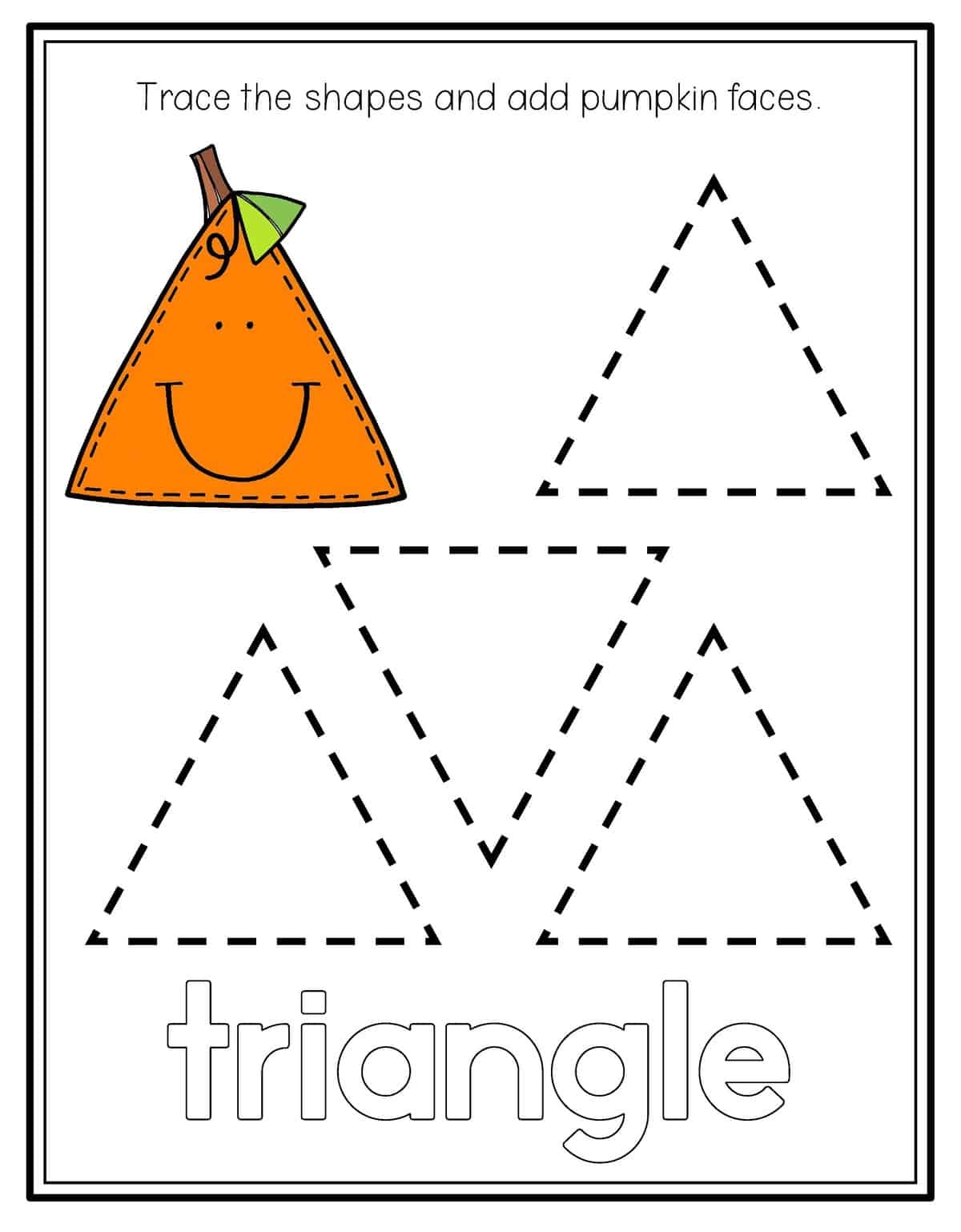 Preschool Triangle Worksheet On Printable Worksheets And Activities