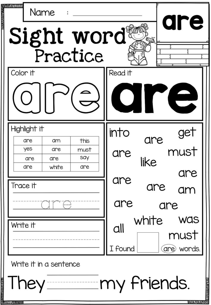 Striking Printable Sight Words For Kindergarten Regina Blog - Printable ...